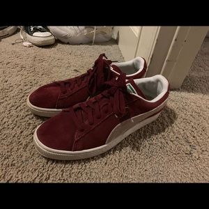 Puma | Shoes | Burgundy Puma Suede | Poshmark
